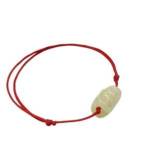 Jewelry | Rare Handcarved Jade Red String Adjustable Bracelet | Poshmark